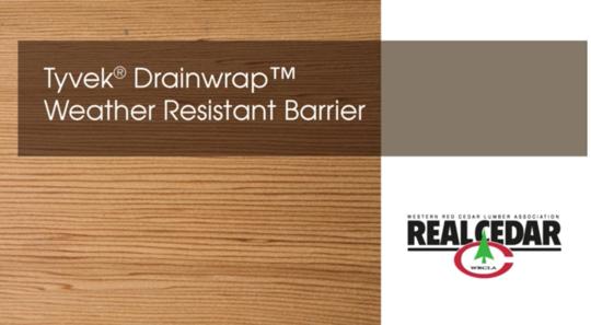 DuPont™ Tyvek® DrainWrap™ - Real Cedar | Real Cedar